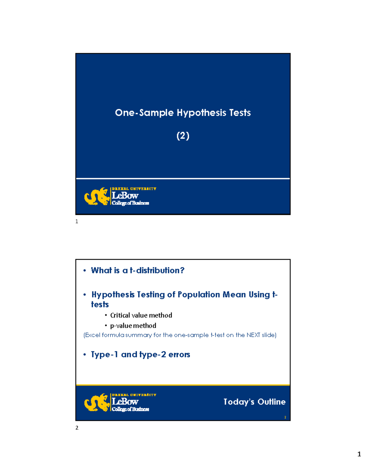 One-Sample t-Test and Hypothesis Testing Overview (STAT 101) - Studocu