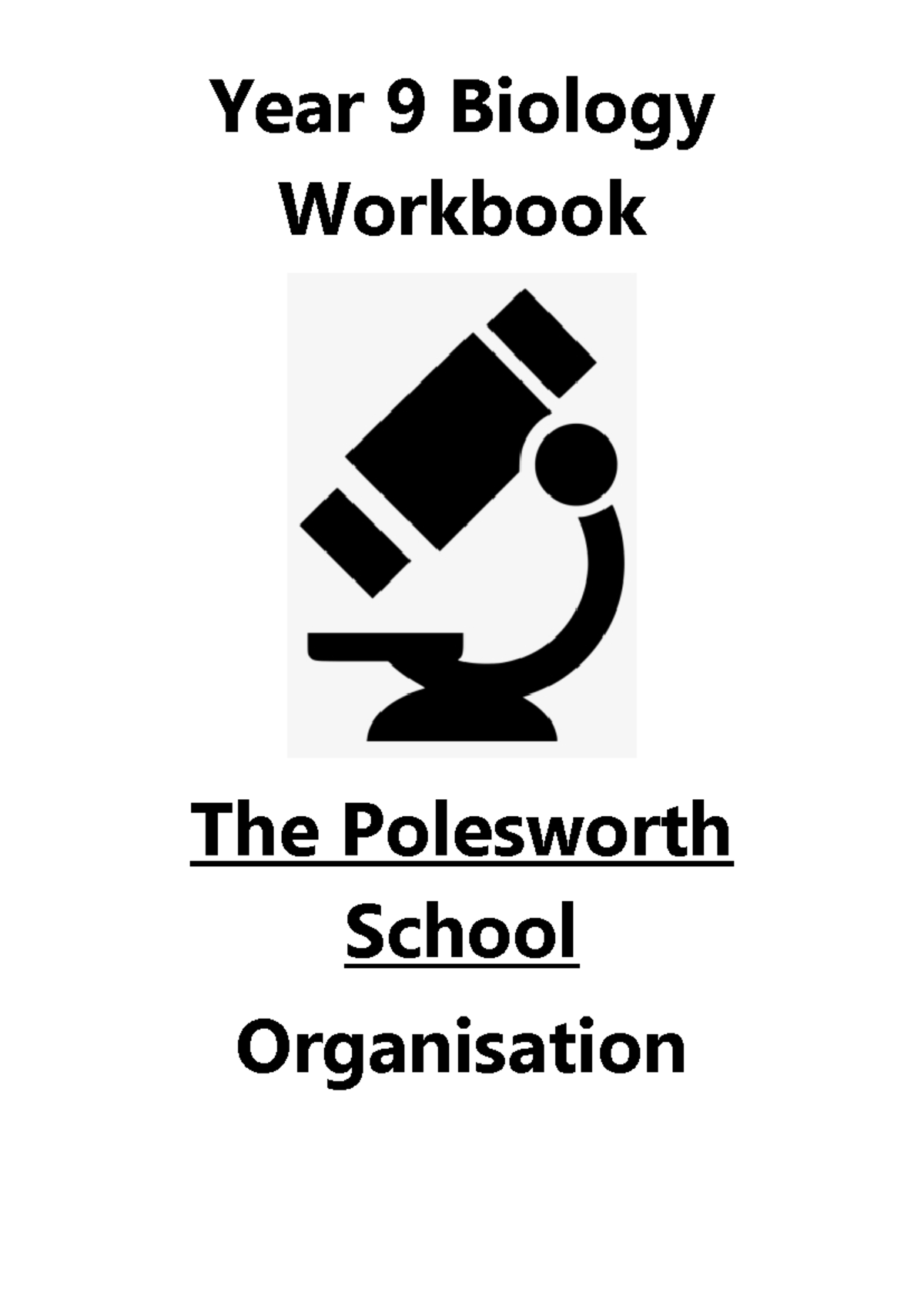 Year 9 Biology Workbook: Tissues, Organs, and Systems Overview - Studocu