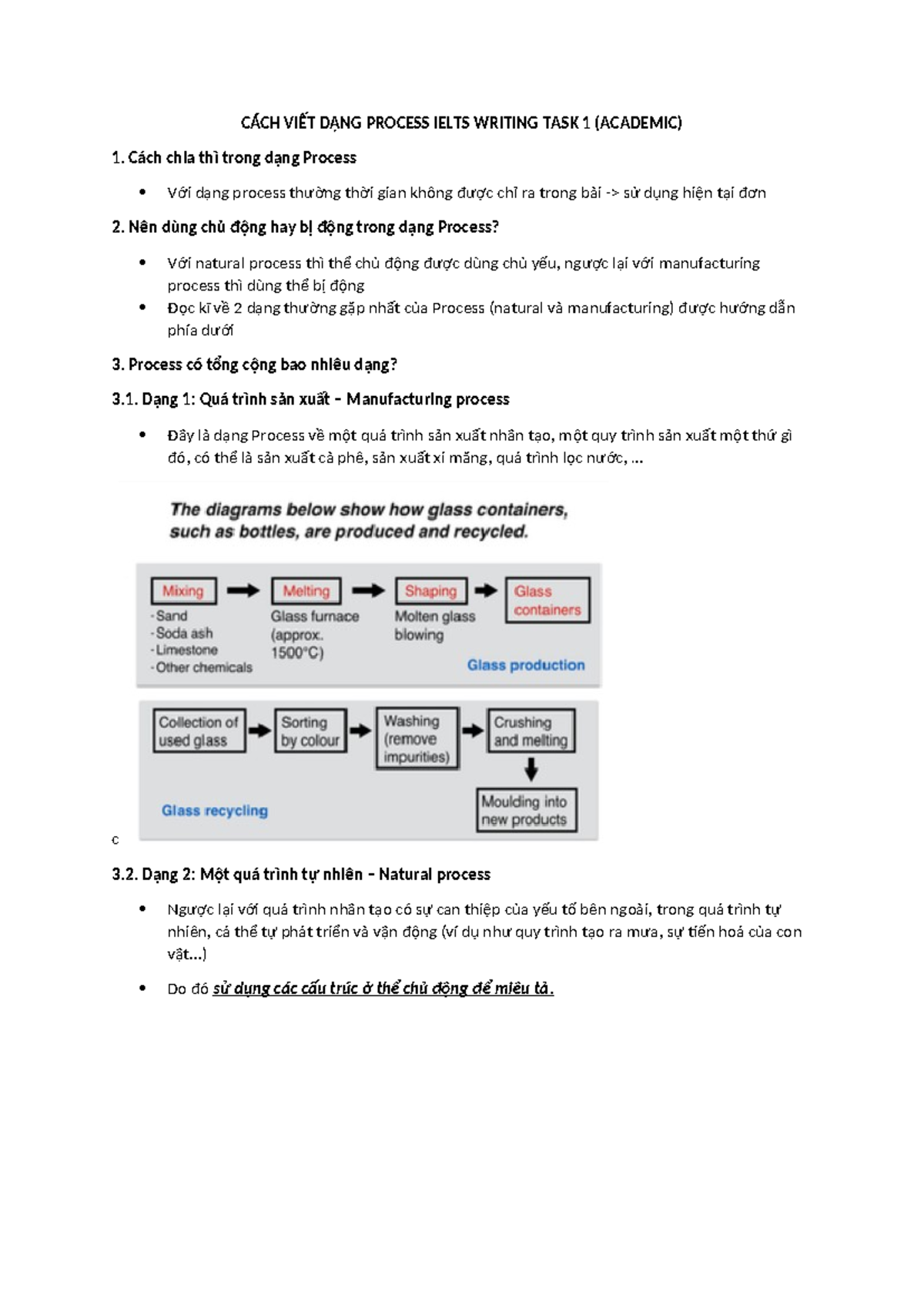 HƯỚNG DẪN VIẾT DẠNG PROCESS IELTS WRITING TASK 1 (ACADEMIC) - Studocu