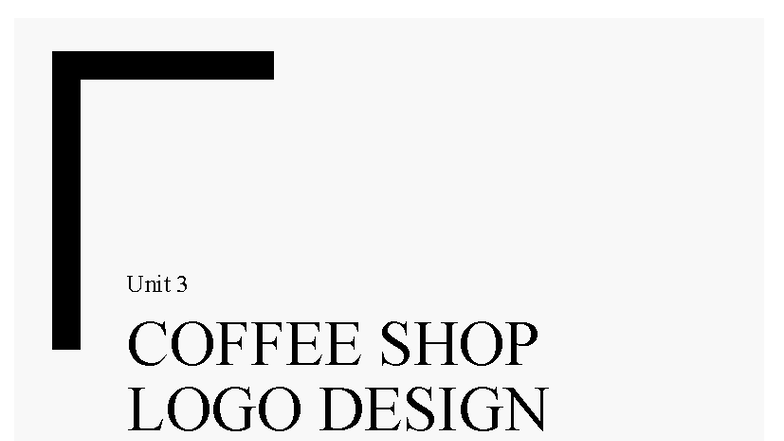 Unit 3 Math Methods IA1 PSMT: Coffee Shop Logo Design Project - Studocu