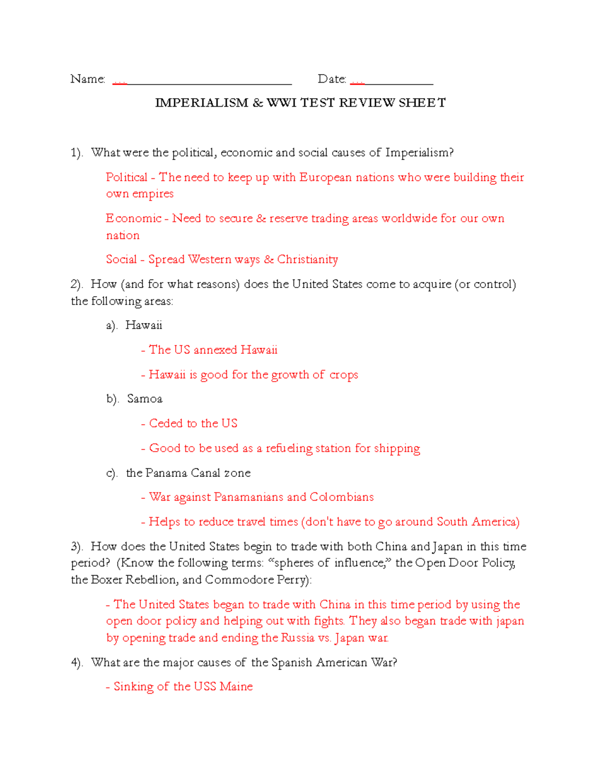 Imperialism and WWI test review sheet - Deprecated API usage: The SVG ...
