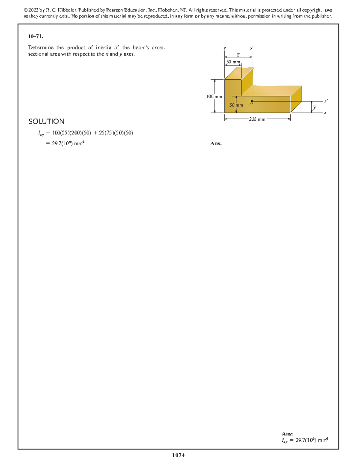 SWK 15th Ed Solution Manual - Product of Inertia Calculation - Studocu