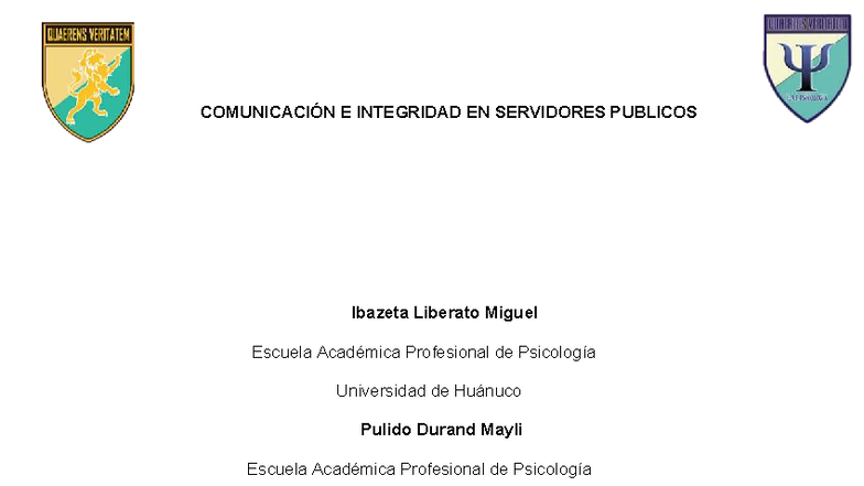 Comunicación e Integridad en Servidores Públicos: Un Estudio Integral ...