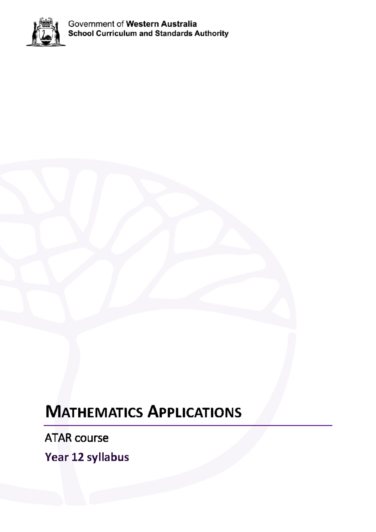 Mathematics Applications ATAR Year 12 Syllabus (Effective Jan 2025 ...