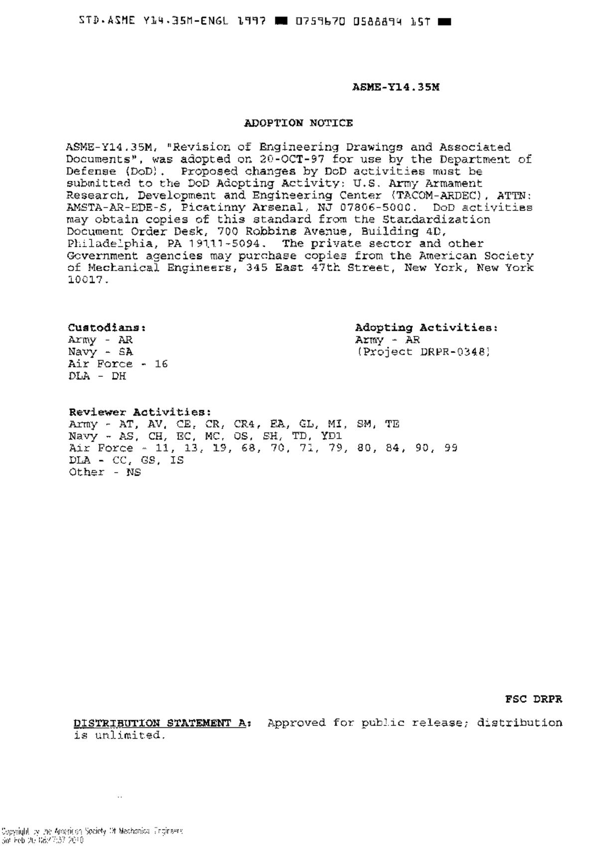 STD.ASME 1997 - Revision of Engineering Drawings and Associated ...