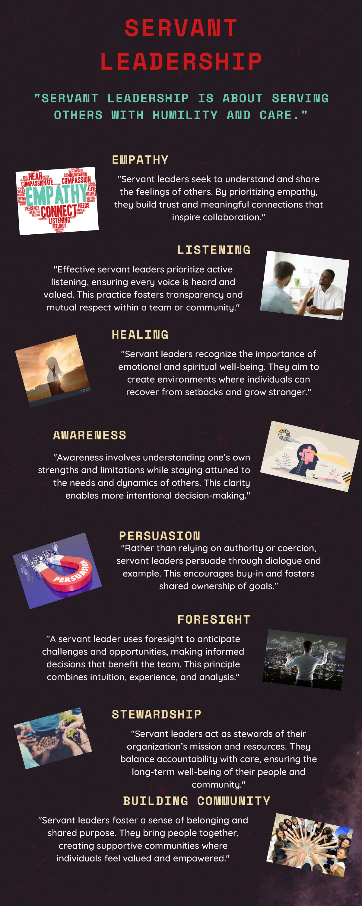 Week 1 Infographic: Principles of Servant Leadership - Studocu