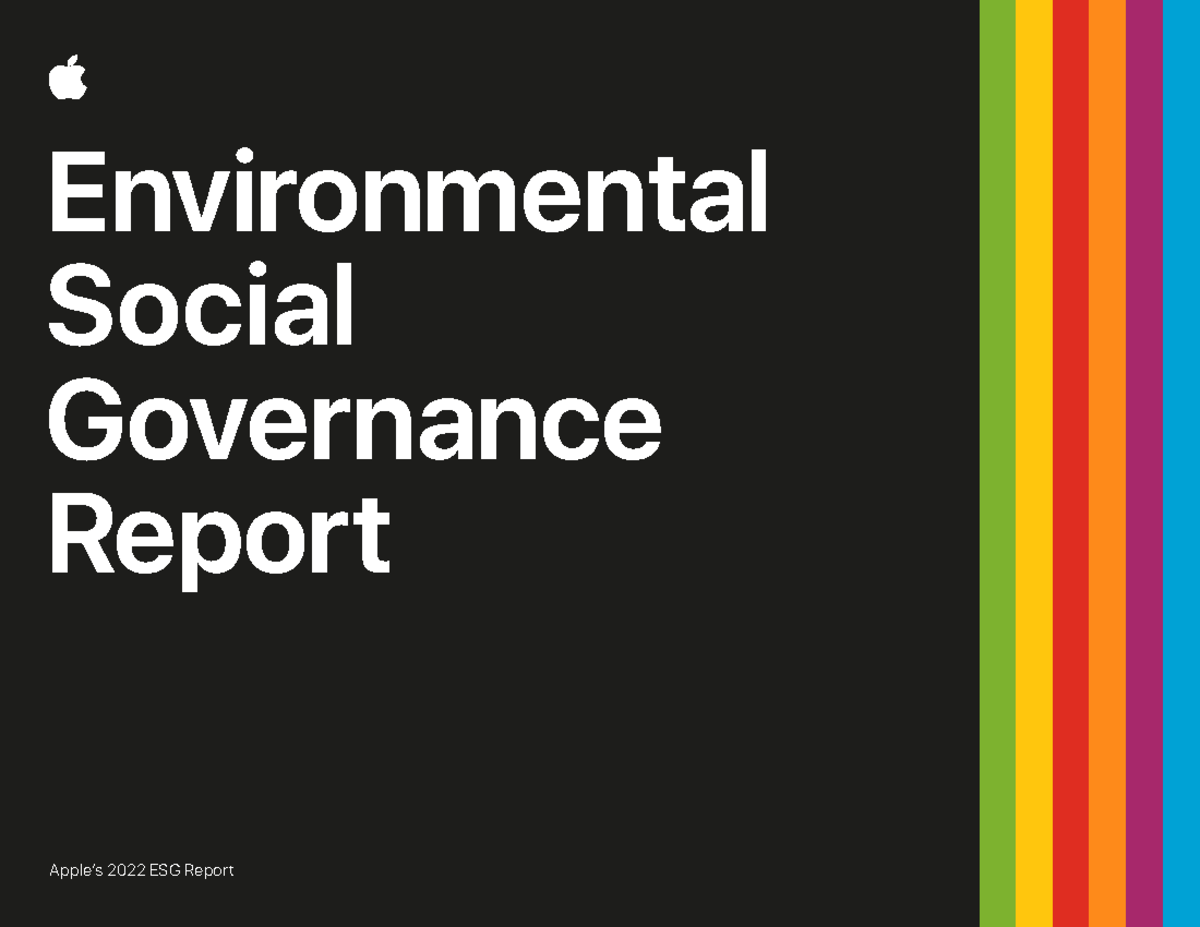 2022 Apple ESG Report - Apple’s 2022 ESG Report Environmental Social Governance Report ...