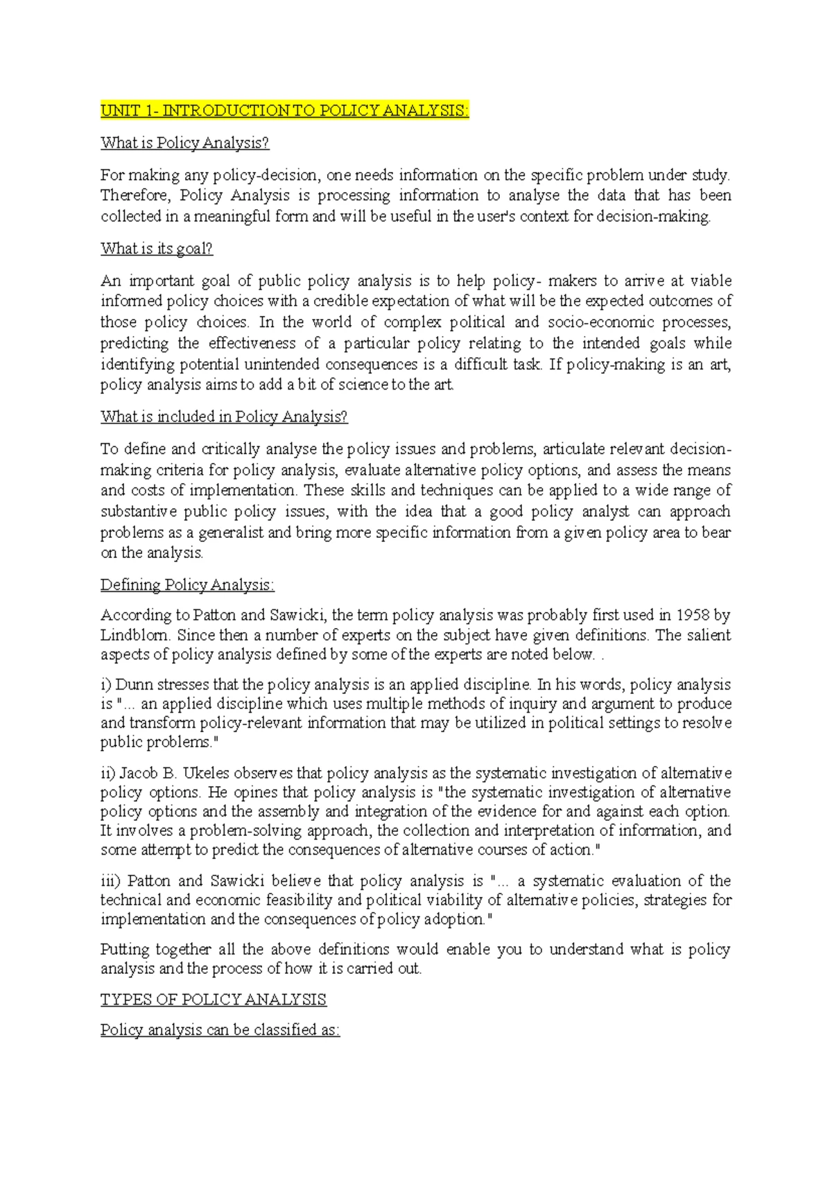 Elite Theory in Public Policy: Key Concepts and Critiques - Studocu