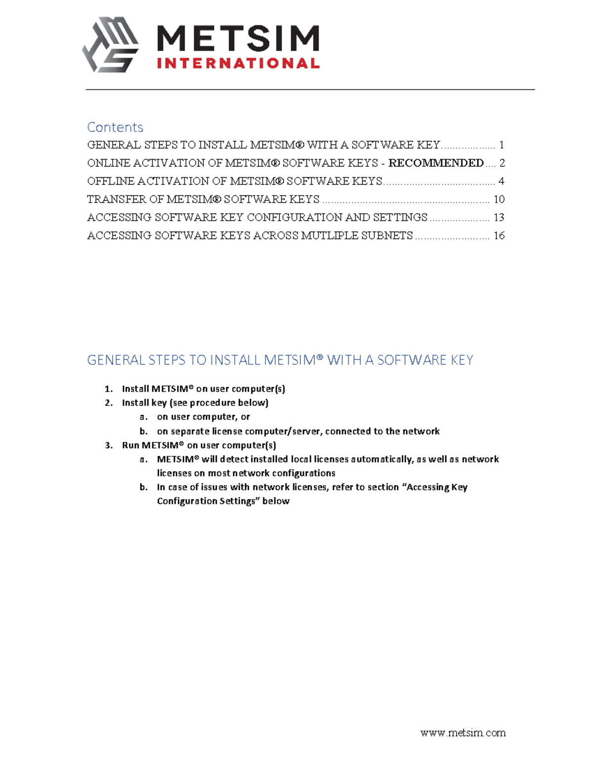 METSIM® Software Key Installation & Activation Guide (bdhfth) - Studocu
