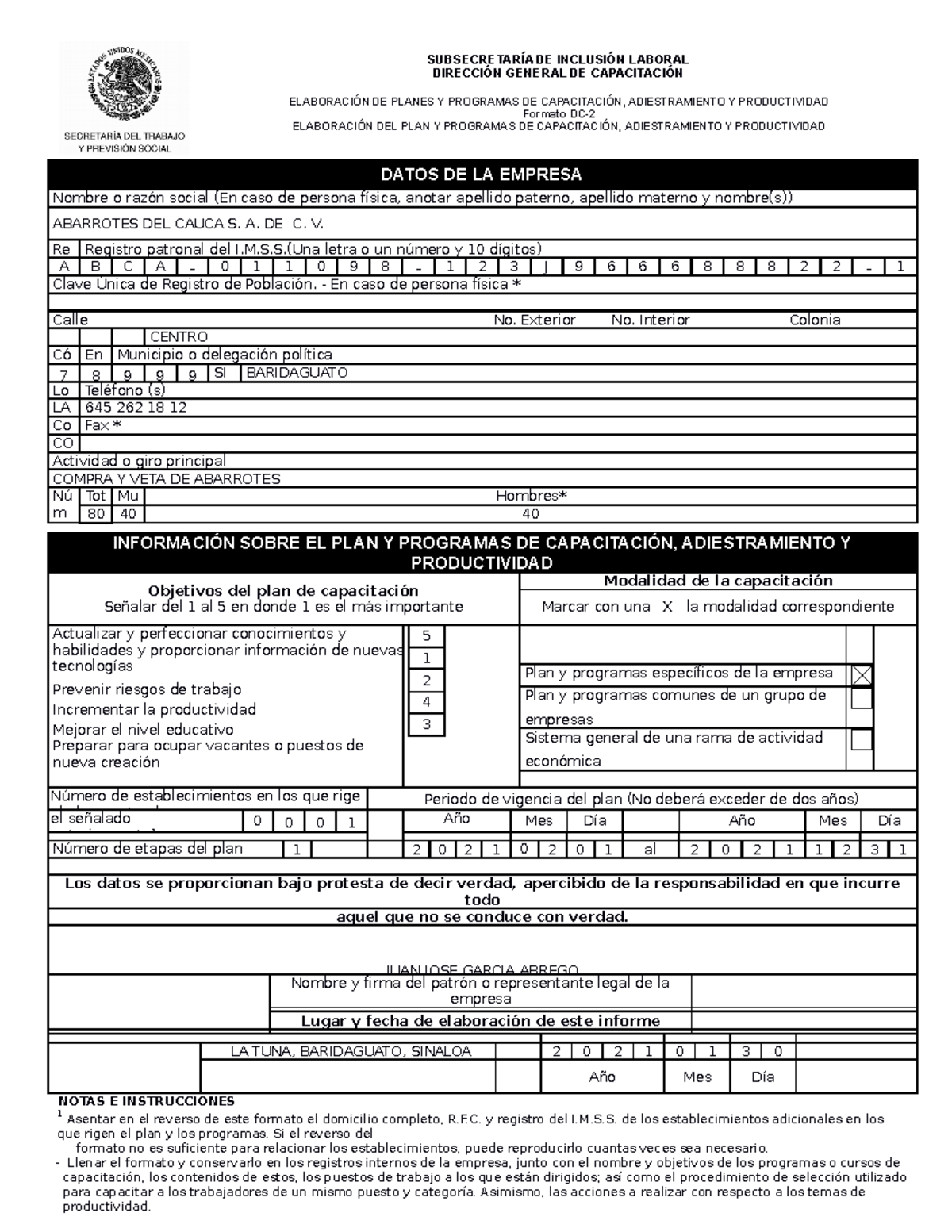 DC-2 Reformado - dq,dbqw - SUBSECRETARÍA DE INCLUSIÓN LABORAL DIRECCIÓN ...
