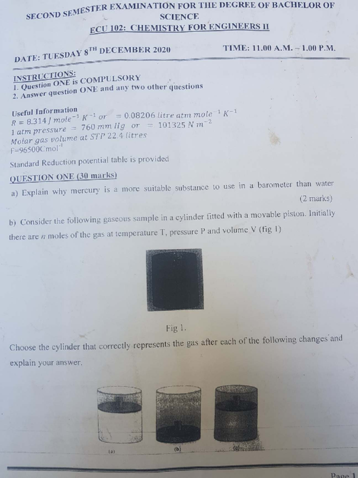ECU102: Final Exam Study Guide for Chemistry for Engineers II - Studocu