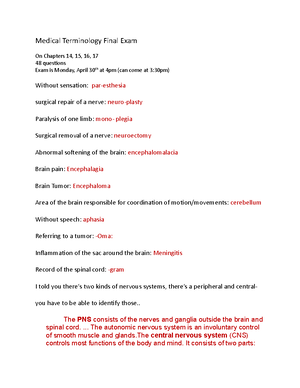 Meddical termenology worksheet one complete - CHAPTER 1 INTRODUCTION TO ...