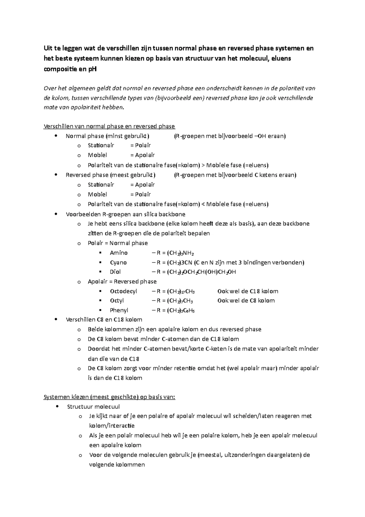 Scheidingsmethoden - Samenvatting Scheikunde Scheidingsmethodes ...
