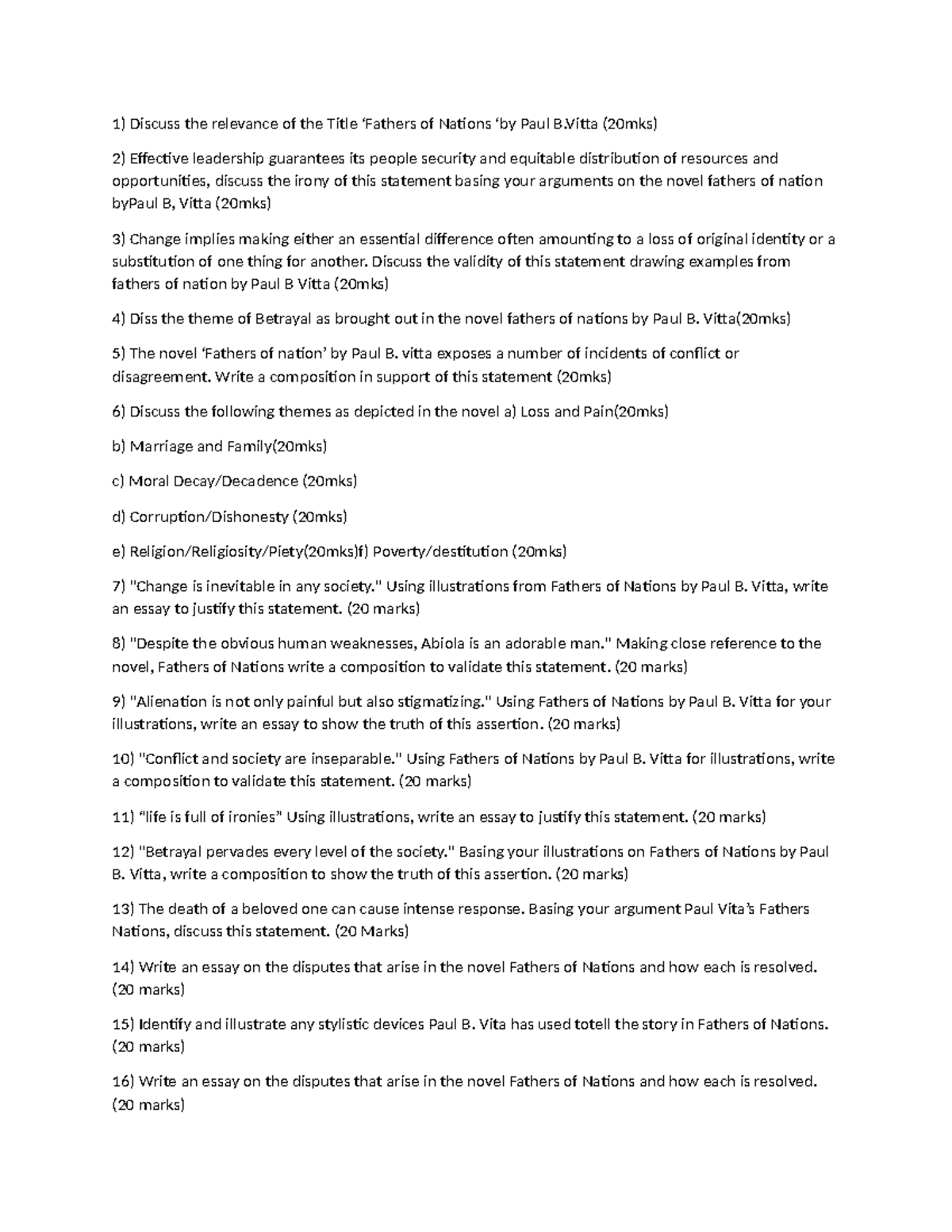 Fathers of Nations Essay Notes: Themes, Lessons & Leadership Analysis ...