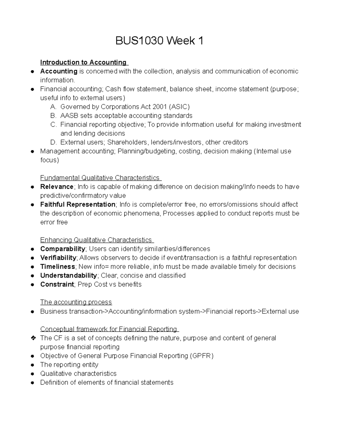 BUS1030 Week 1 - HD BUSS1030 lecture notes week 1 - BUS1030 Week 1 ...