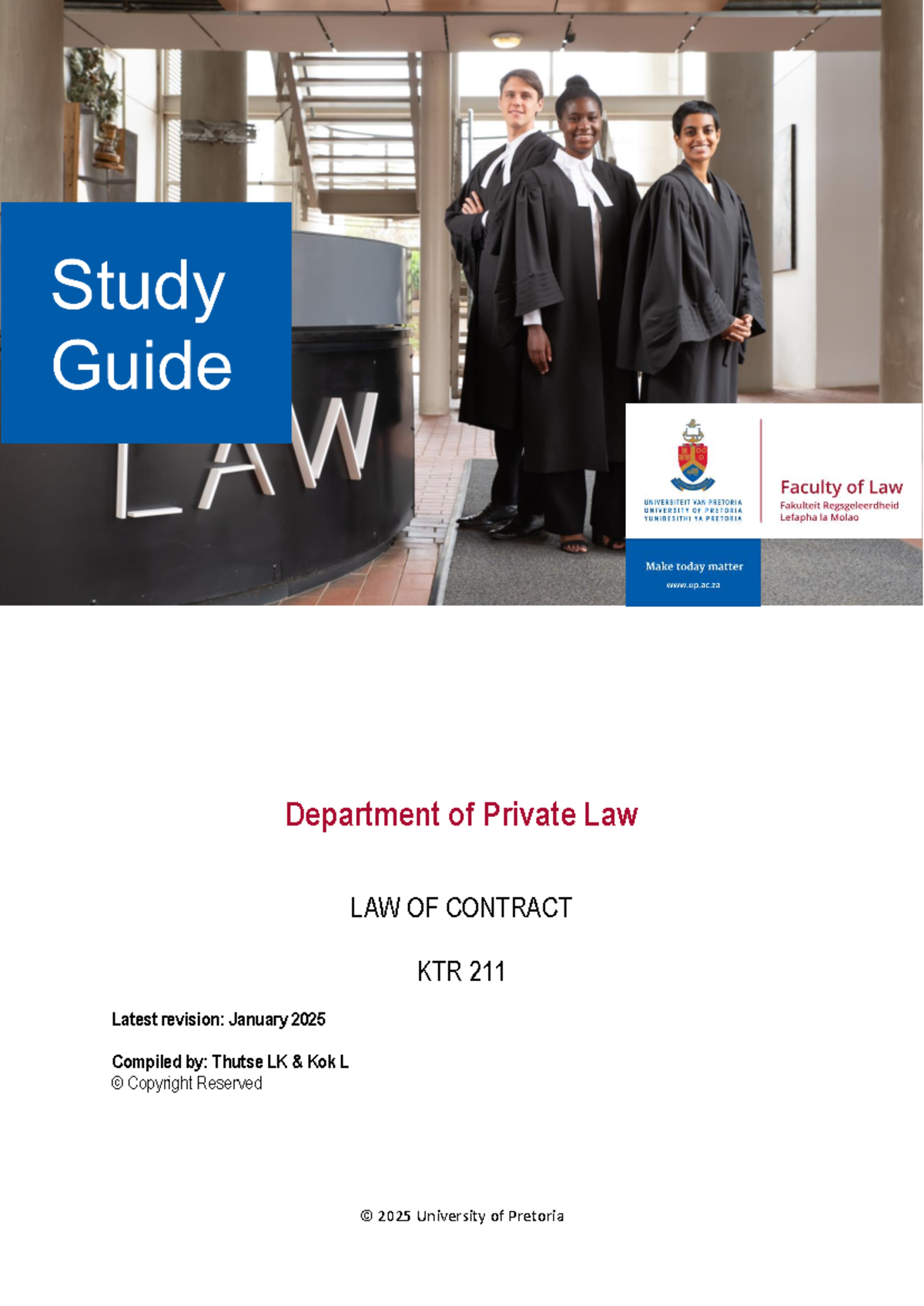 Contract Law Study Guide-2025 - © 2025 University of Pretoria ...