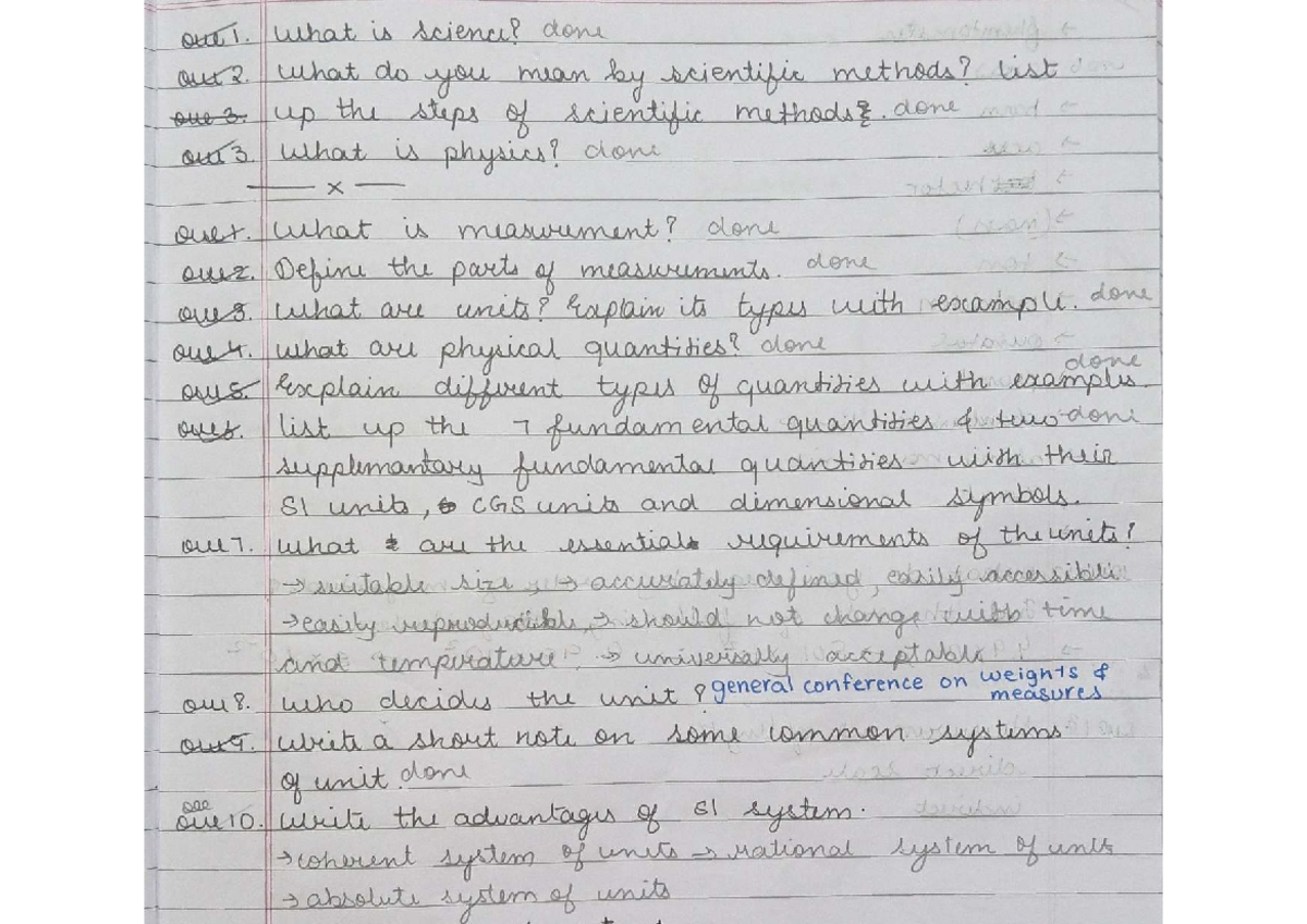 Physics Questions: Understanding Measurement & Scientific Methods (PHYS ...
