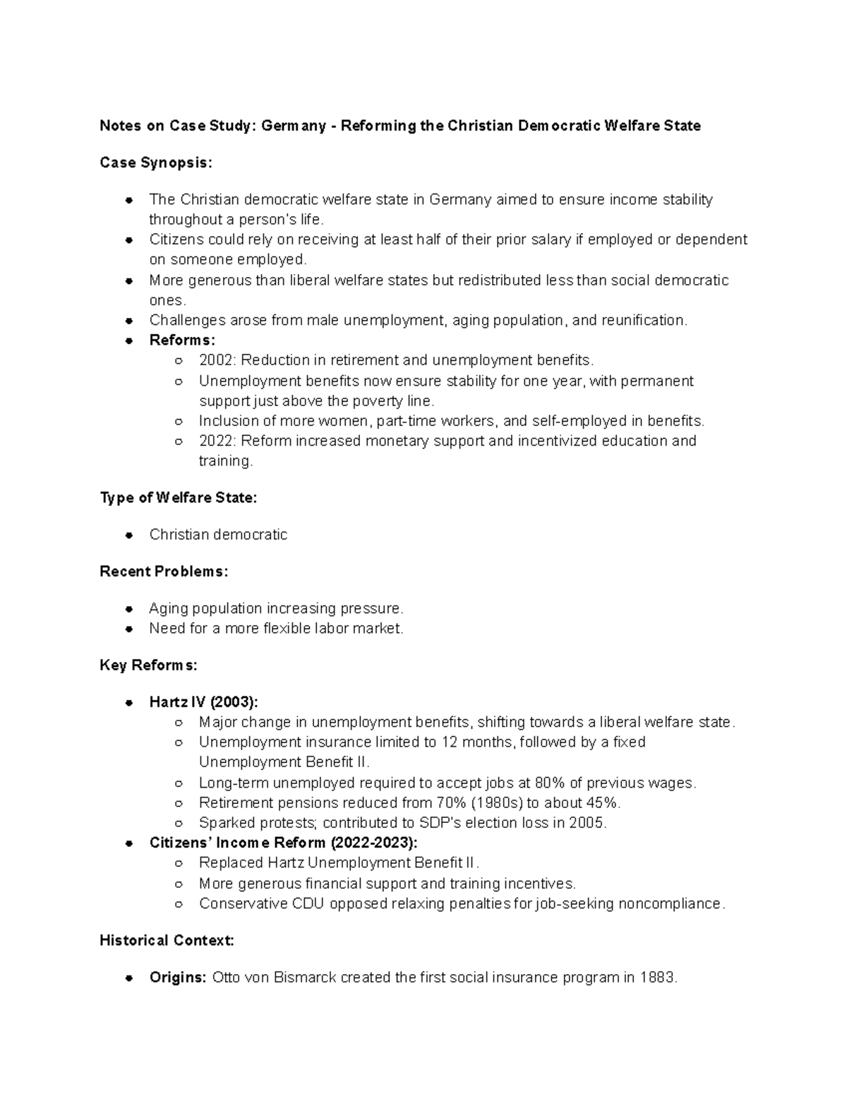 Germany Case Study - Summary Comparative Government and Politics ...