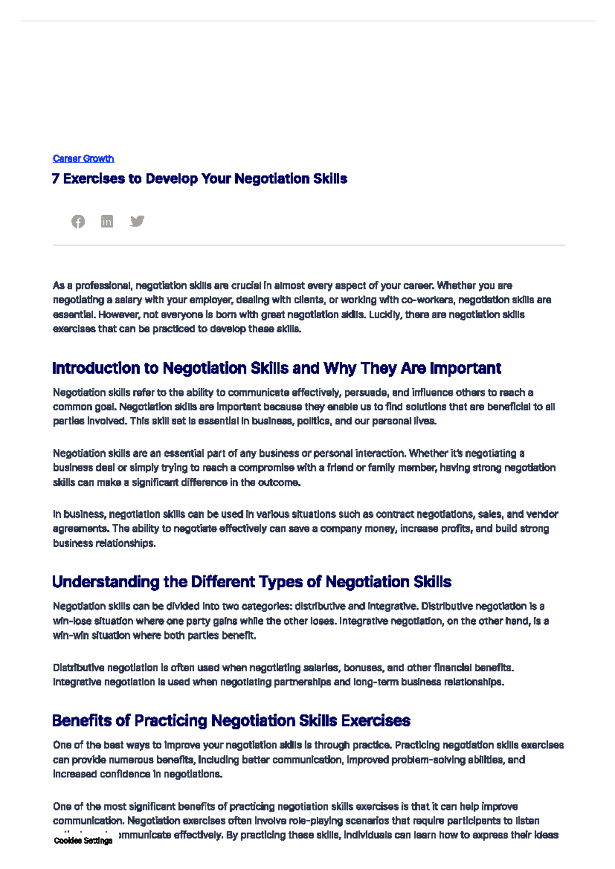 7 Exercises to Develop Your Negotiation Skills - Whether you are ...