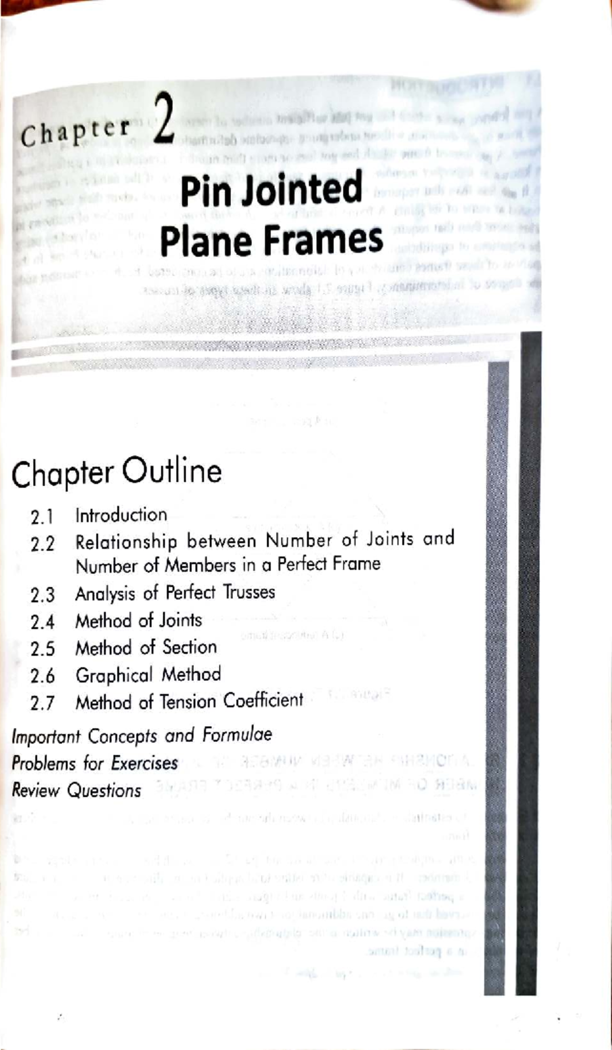 Chapter 2: Pin Jointed Plane Frames - Structural Analysis (ENGR 101 ...