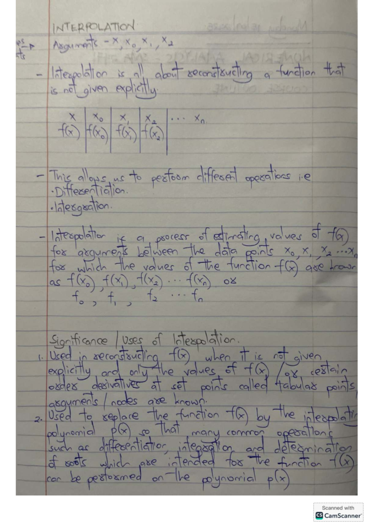 Numerical Analysis (Lecture 1) - numerical analysis - Scanned with i ...