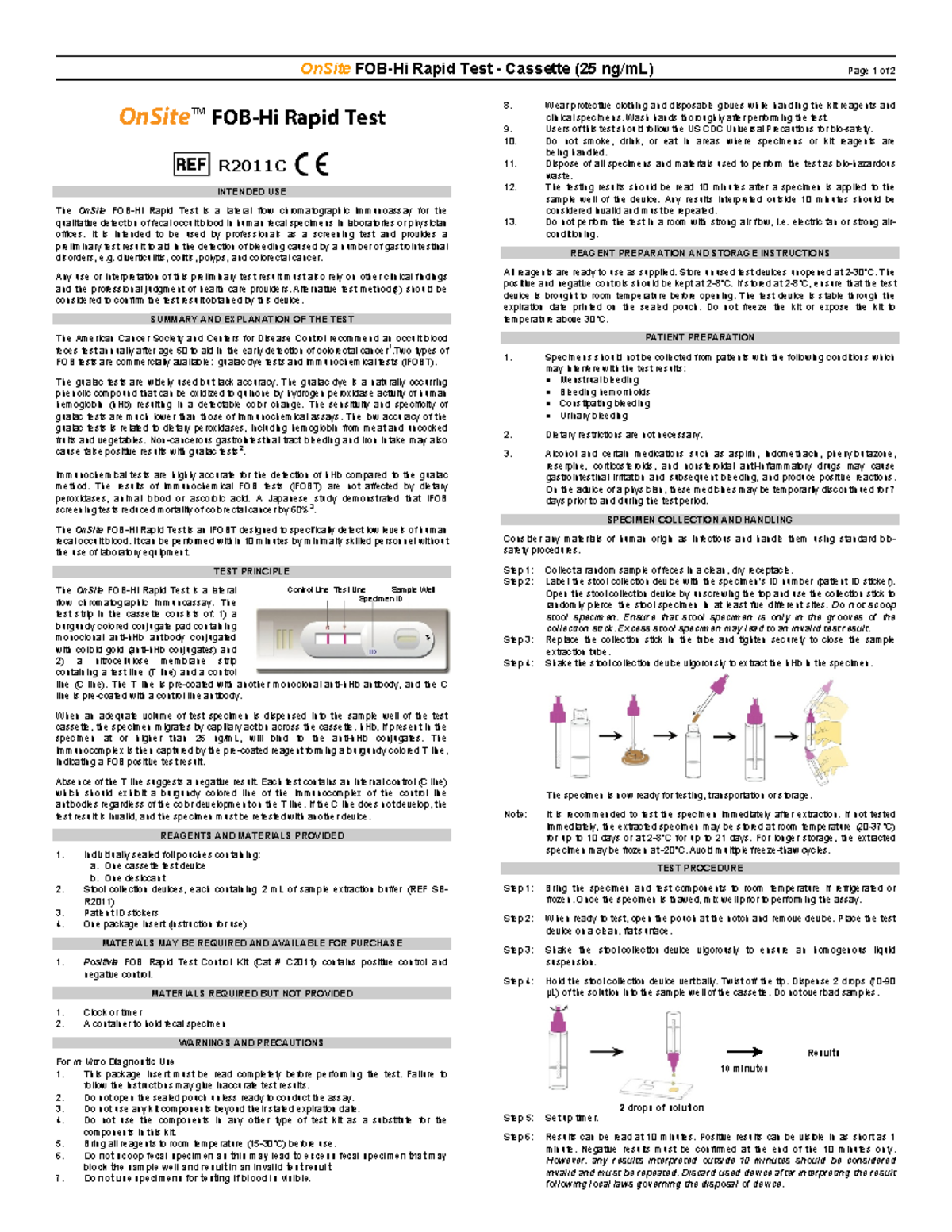 FOB-HI Rapid Test: Comprehensive Guide for Fecal Occult Blood Testing ...