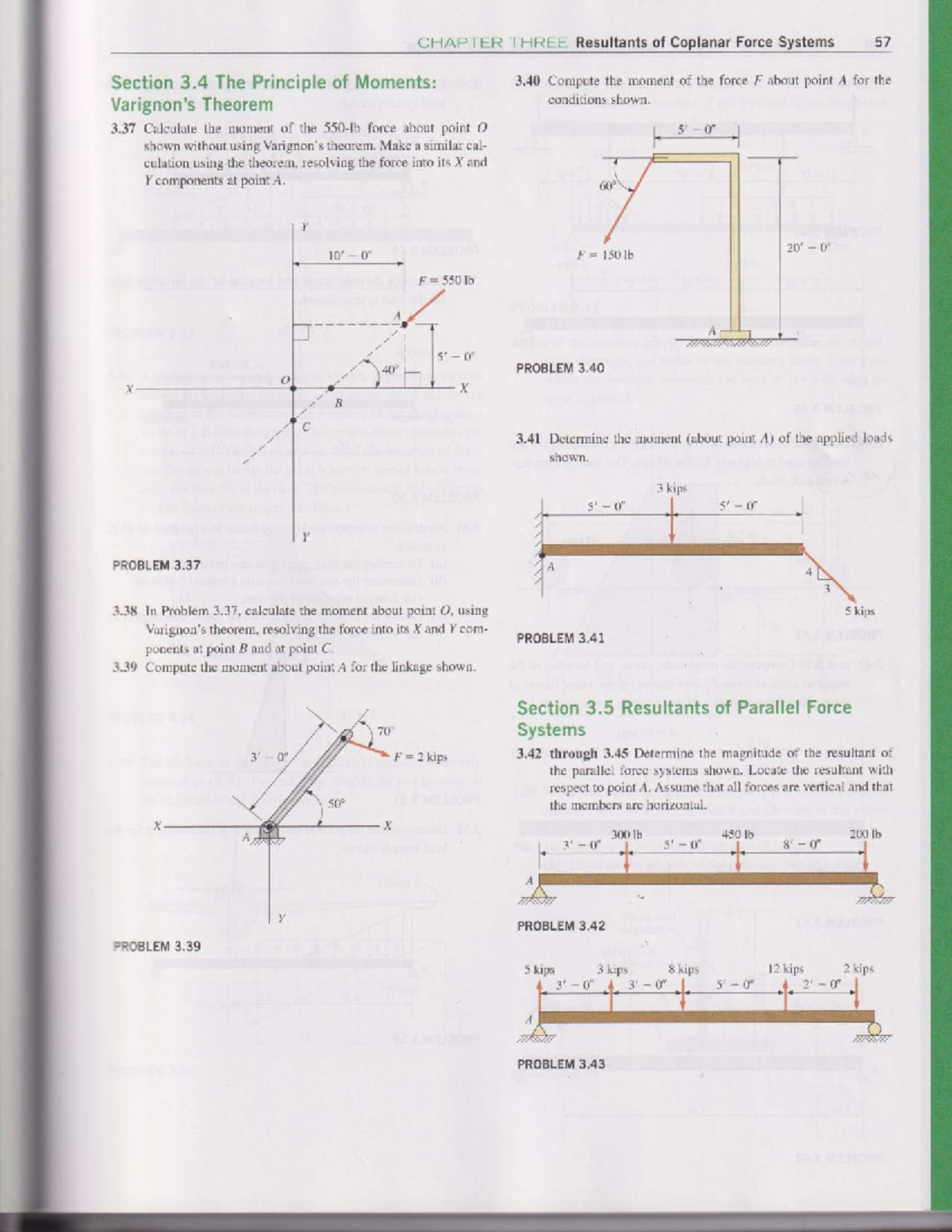 CHAPTER 3 PROBLEMS: Resultants of Coplanar Force Systems - Studocu