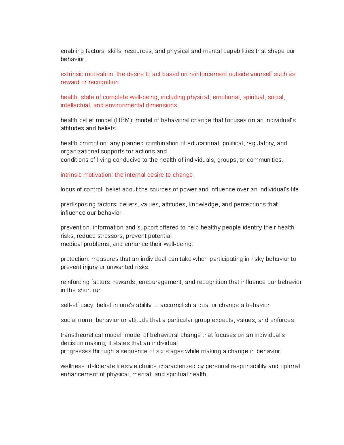 Comprehensive Glossary of Key Psychological Terms and Concepts (PSY 101 ...