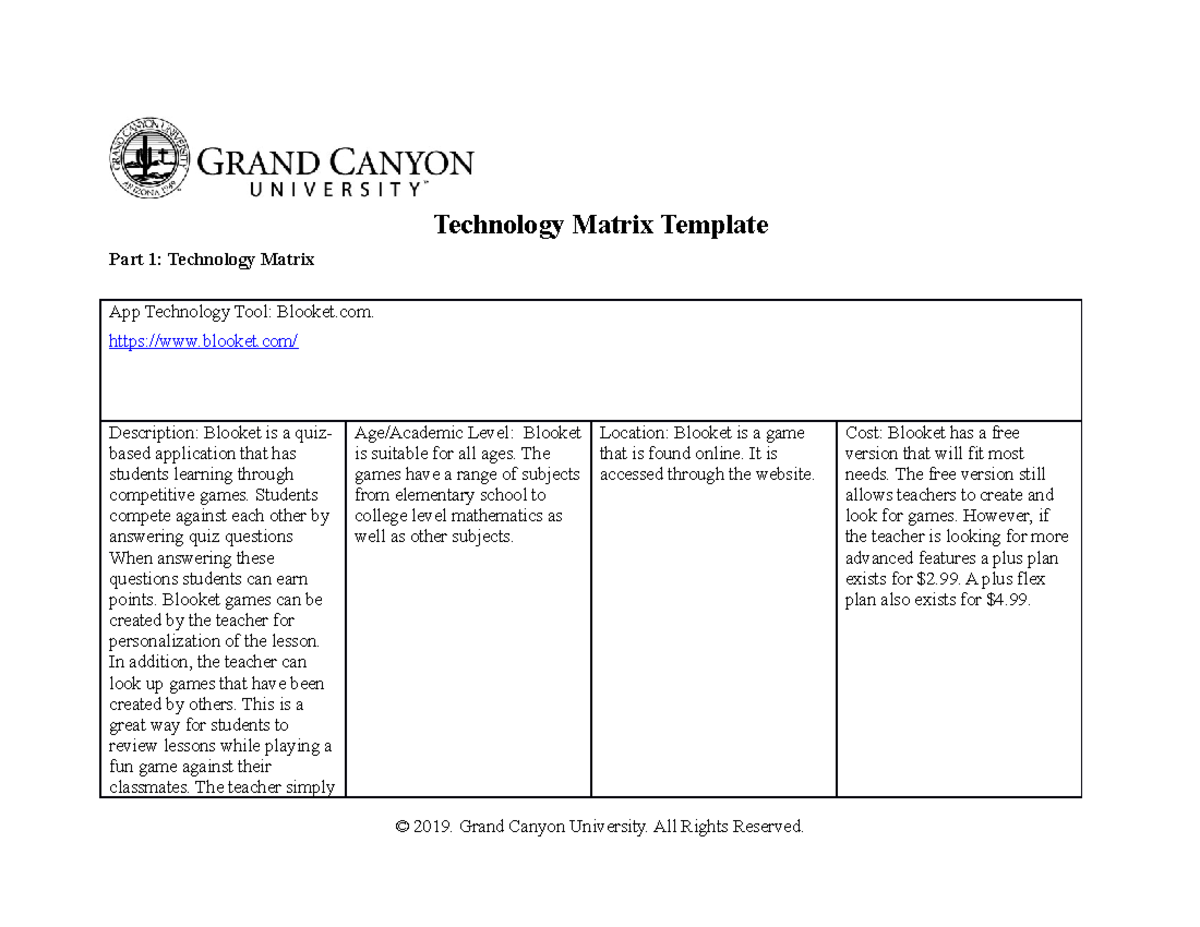 SPD-470-D-T5-Technology Matrix Template - Technology Matrix Template ...