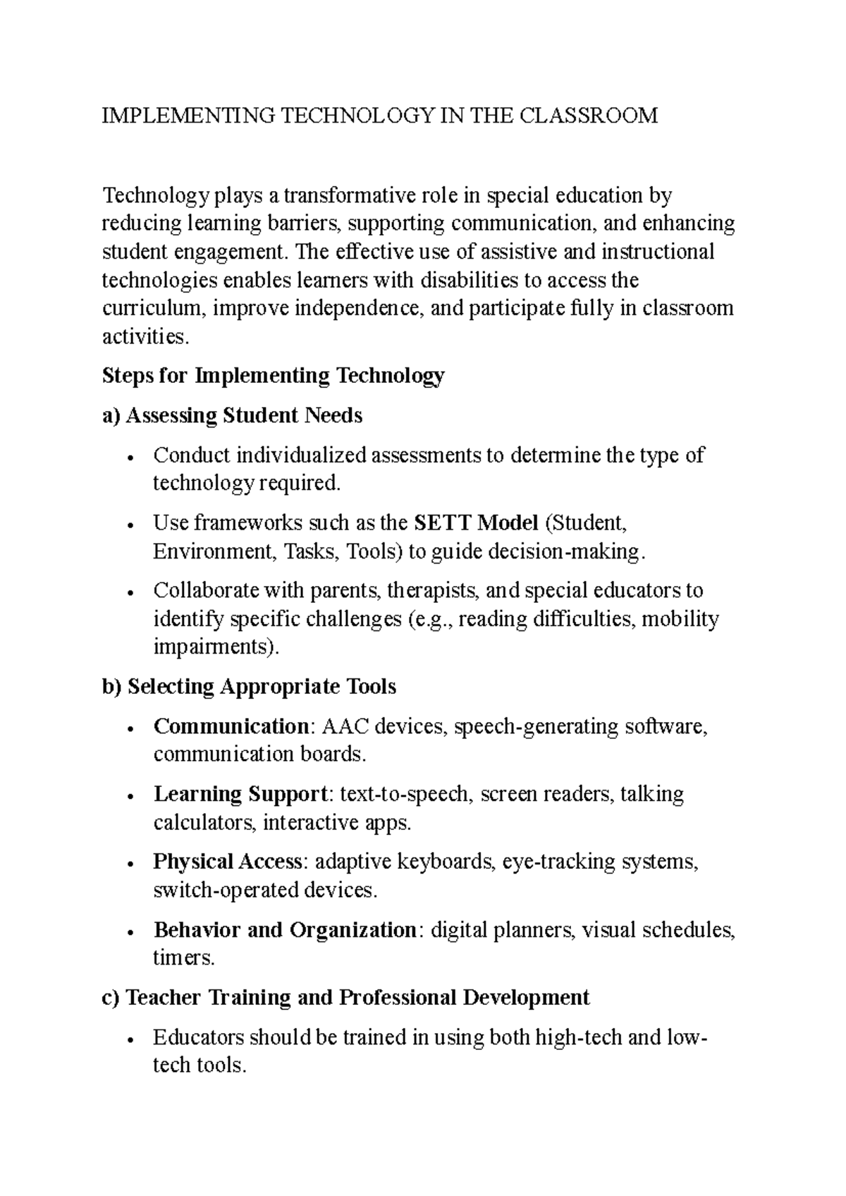 Implementing Technology in Special Education: Strategies & Benefits ...