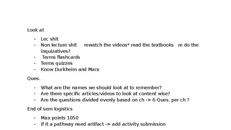 Sec 2 Test Review - Prof Ford: Key Concepts & Study Guide - Studocu