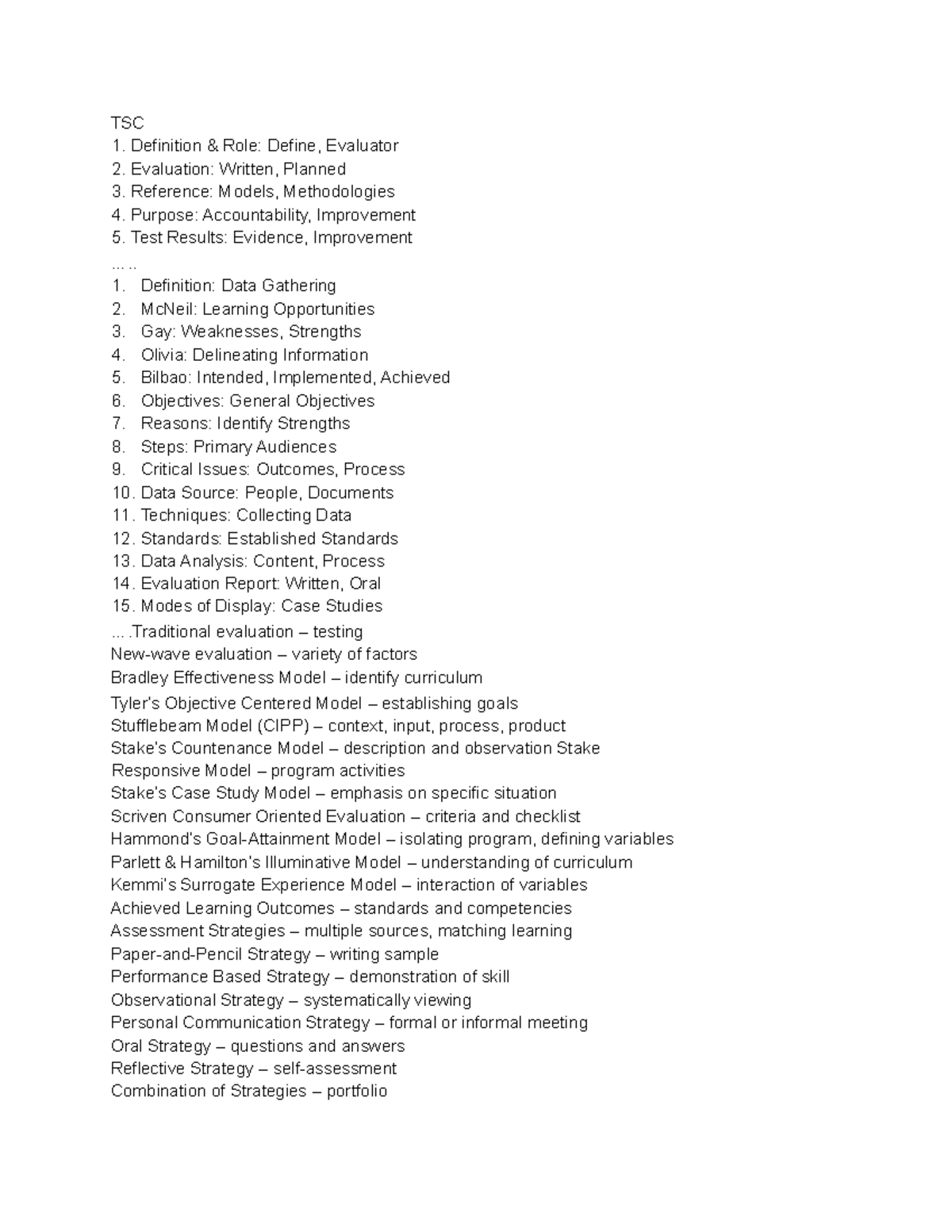 TSC midterm and pre final reviewer - TSC Definition & Role: Define ...