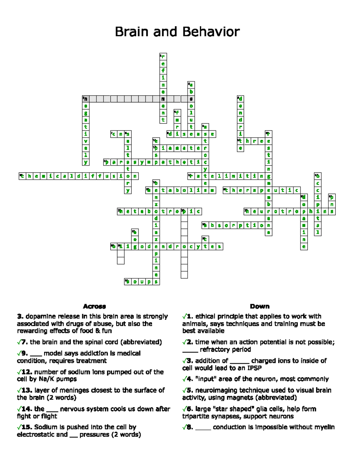 Crossword Exam 1 Study Guide and Tips for Success - Studocu