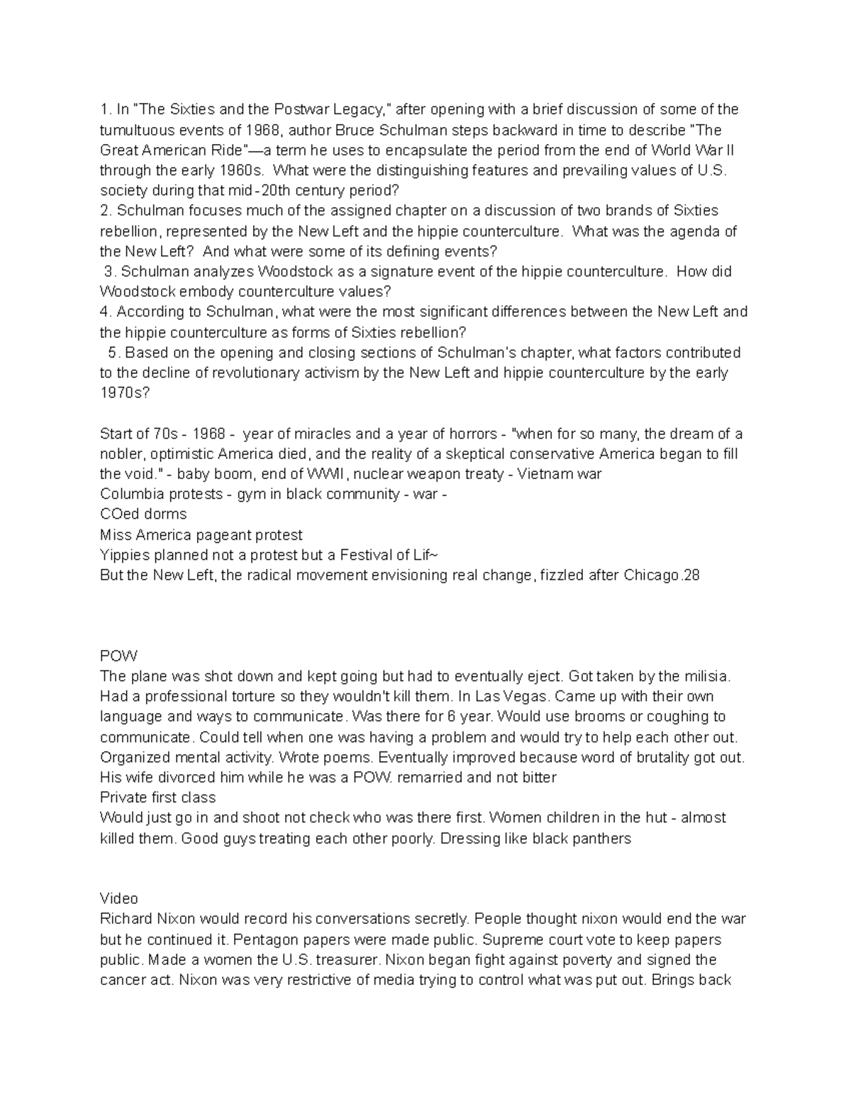 AMS 1960s Cultural Analysis: Rebellion, TV Shifts, & Counterculture ...