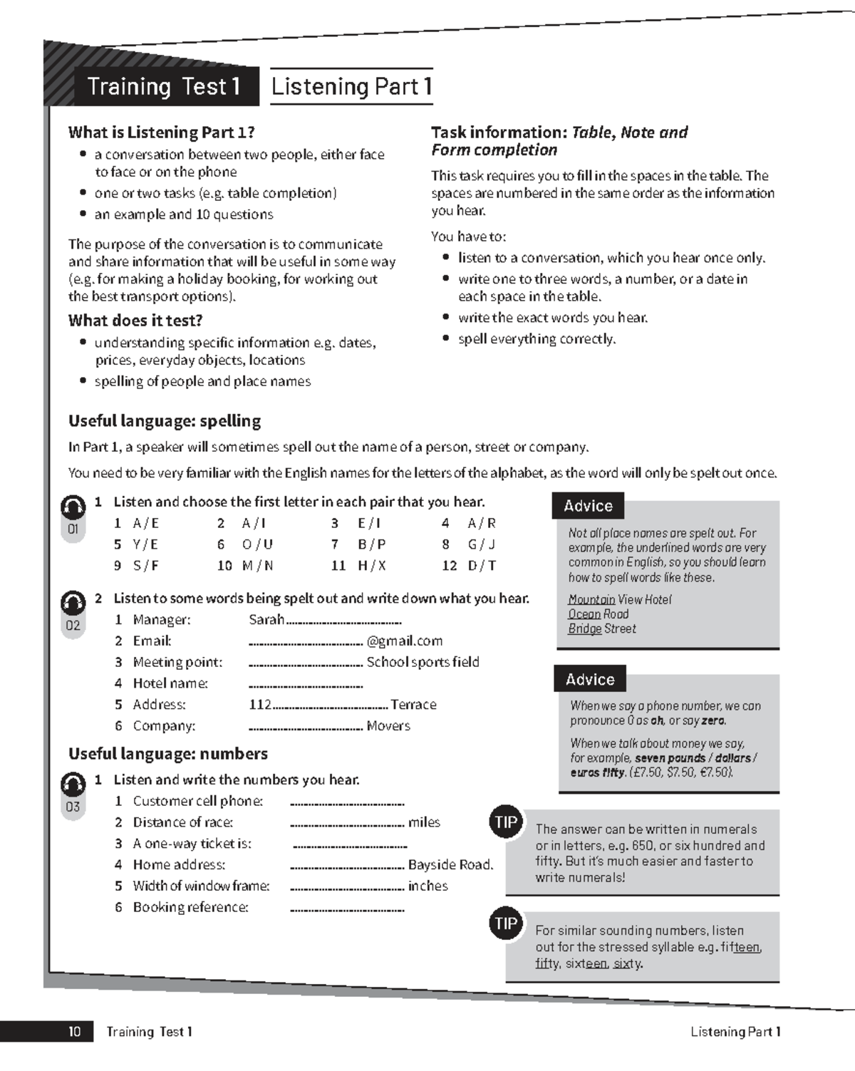 IELTS Trainer 2: General Training Listening Test 1 Guide - Studocu