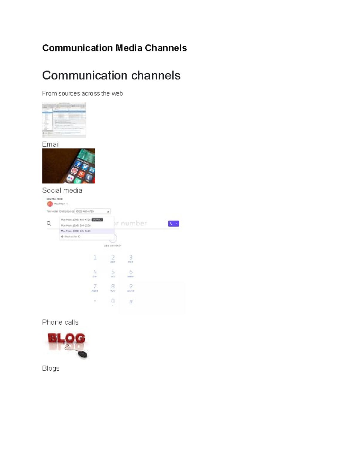 Communication Media Channels Overview for CMC 101 Lecture Notes - Studocu