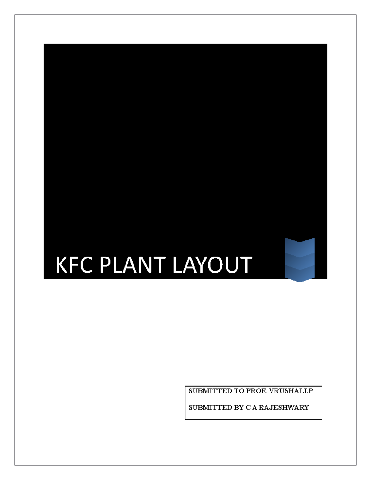 slide plan layout kfc - KFC PLANT LAYOUT SUBMITTED TO PROF. VRUSHALI ...