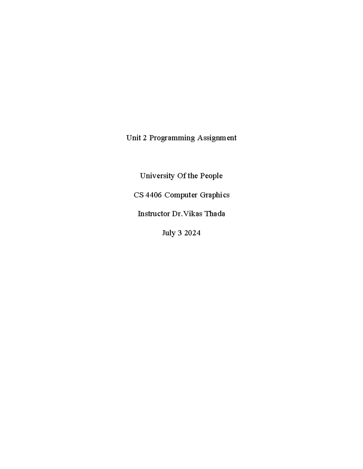 Unit 2 Programming Assignment CS4406 - Unit 2 Programming Assignment ...