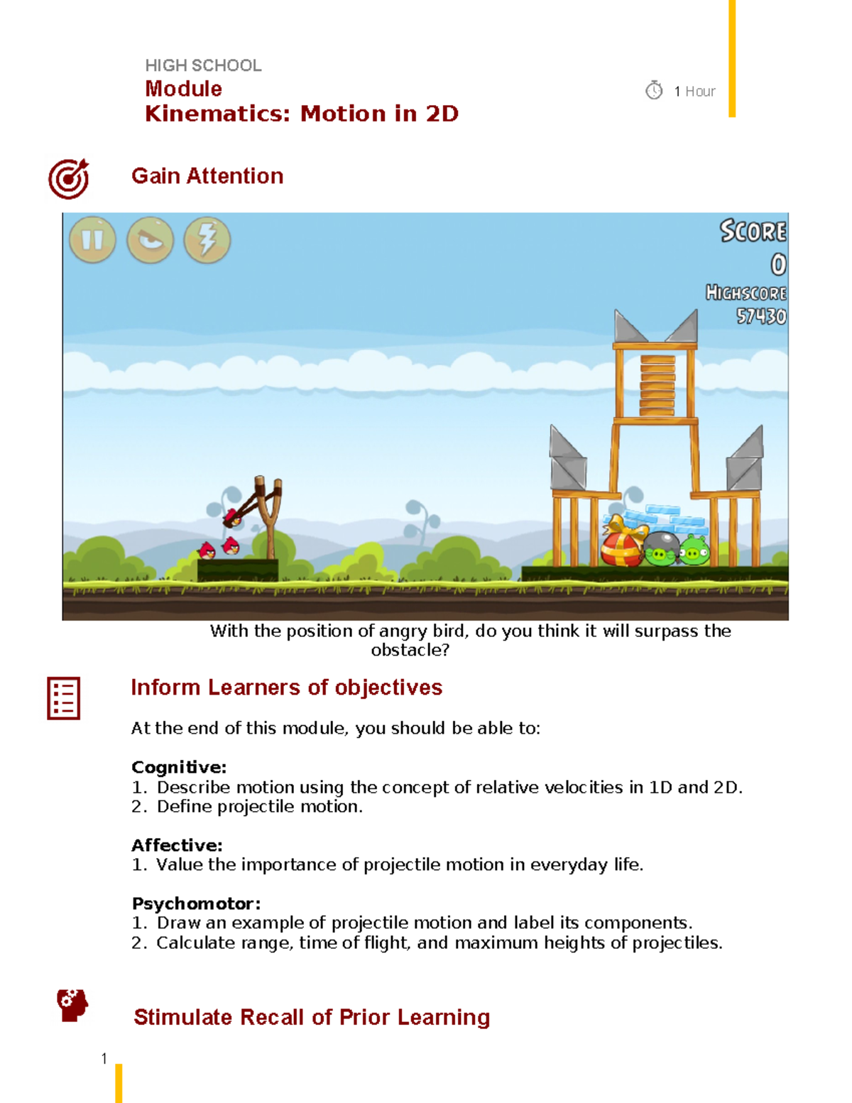 Module 4: Kinematics and Projectile Motion | General Physics 1 - Studocu