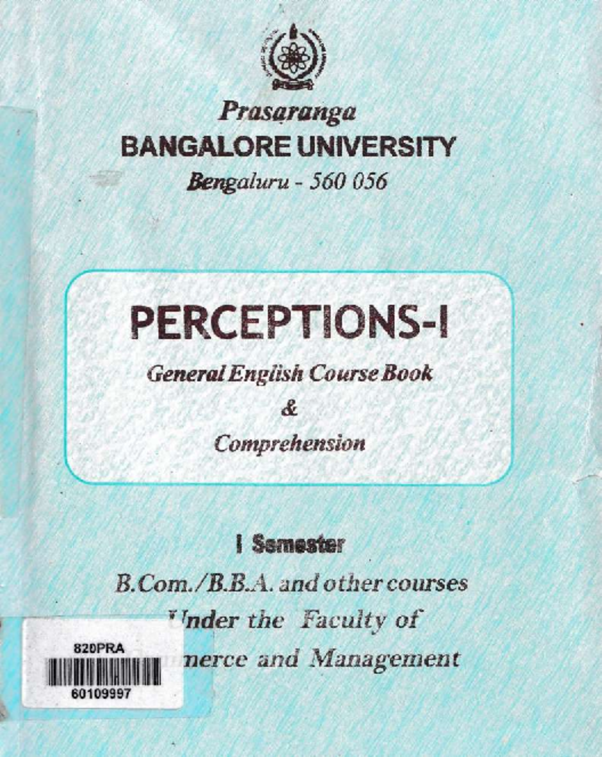 perceptions 1 course book for BBA/BCom - Bachelor of Business ...