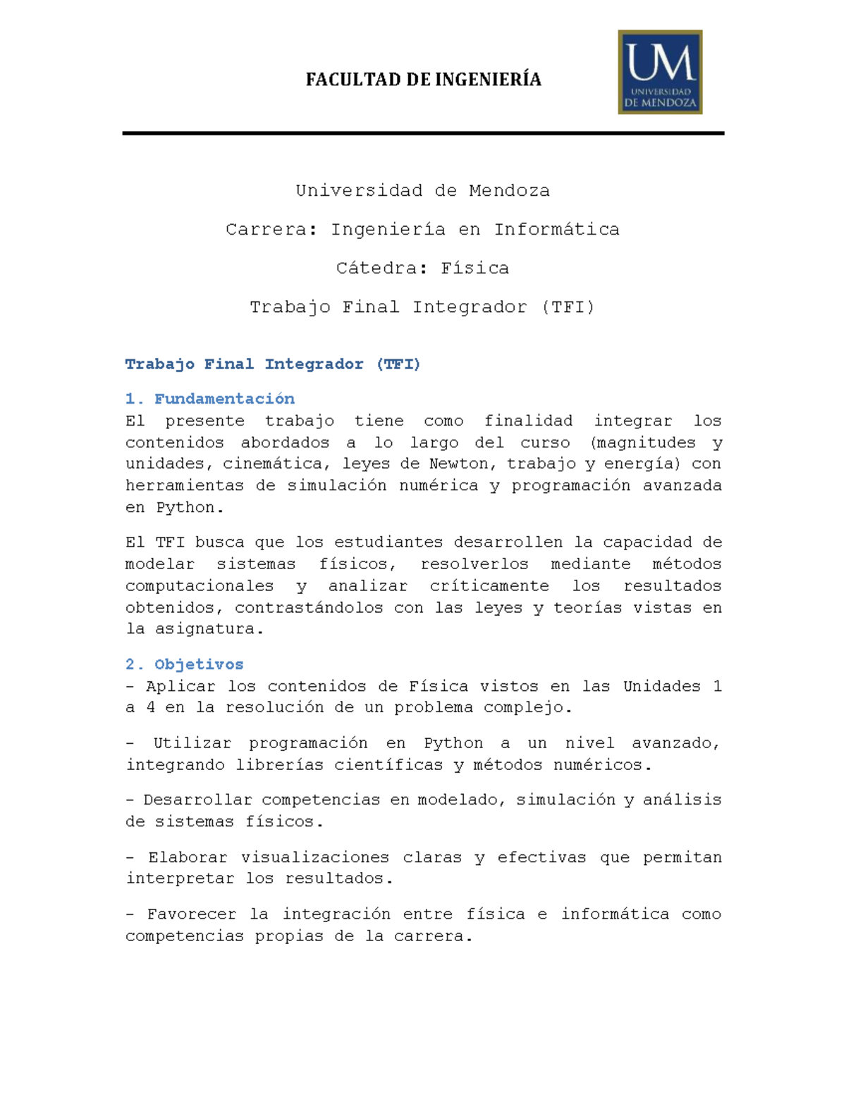 TFI Física 2023: Proyecto Integrador en Python y Simulación Numérica ...