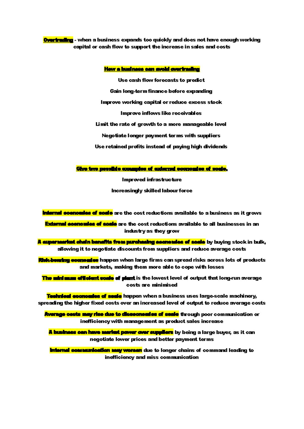 Overtrading and Economies of Scale: Strategies for Business Growth ...