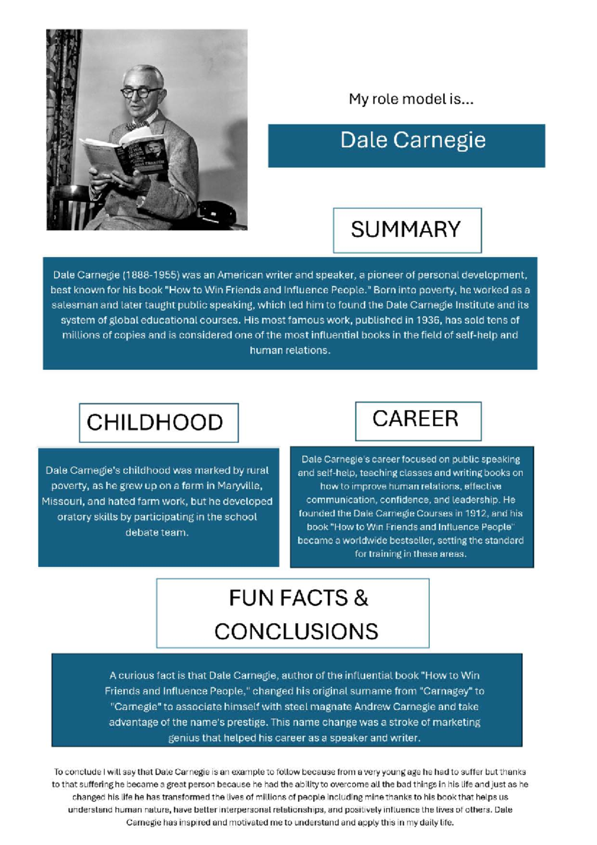 Dale Carnegie: Influential Life & Lessons - Tarea 1 Ingles III - Studocu