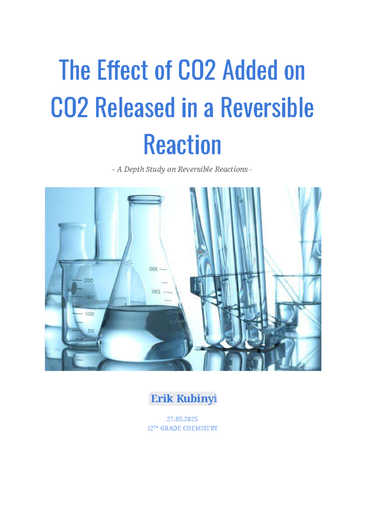 Chemistry HSC Depth Study: CO2 Dynamics in Reversible Reactions - Studocu