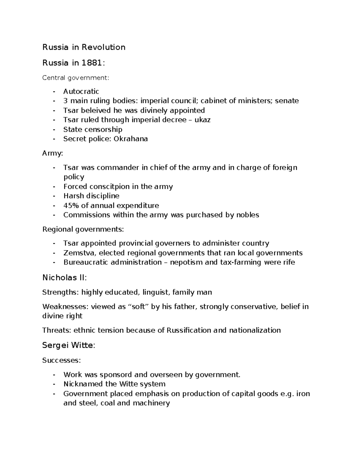 Russia in Revolution: Analyzing the Tsarist Regime and 1905 Uprising ...