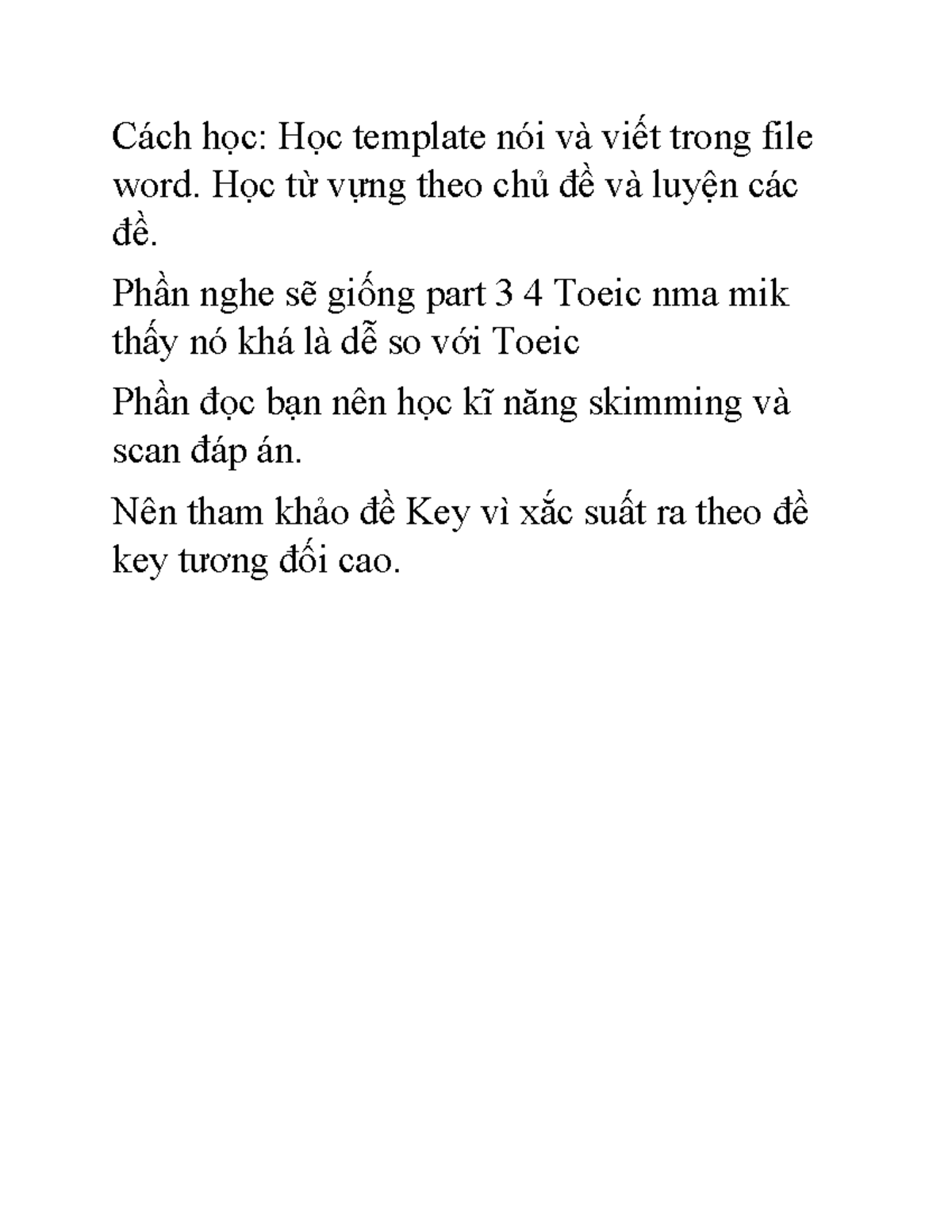 Cách học vstep - ẻagwberdk - toán học - Cách học: Học template nói và ...