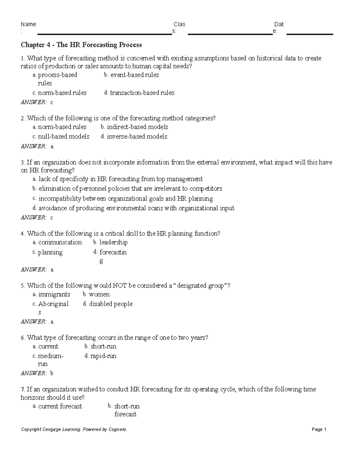 Chapter 4: Understanding the HR Forecasting Process with Key Concepts ...