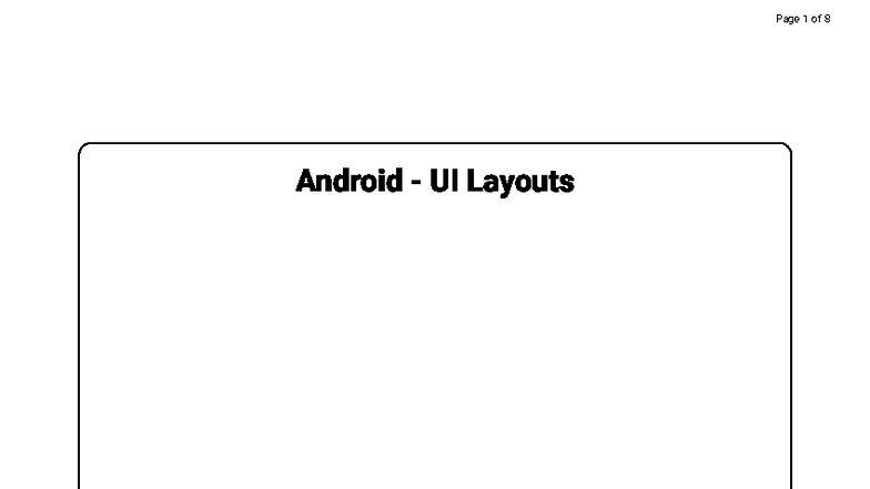 Android UI Layouts: Understanding Views & ViewGroups - Studocu