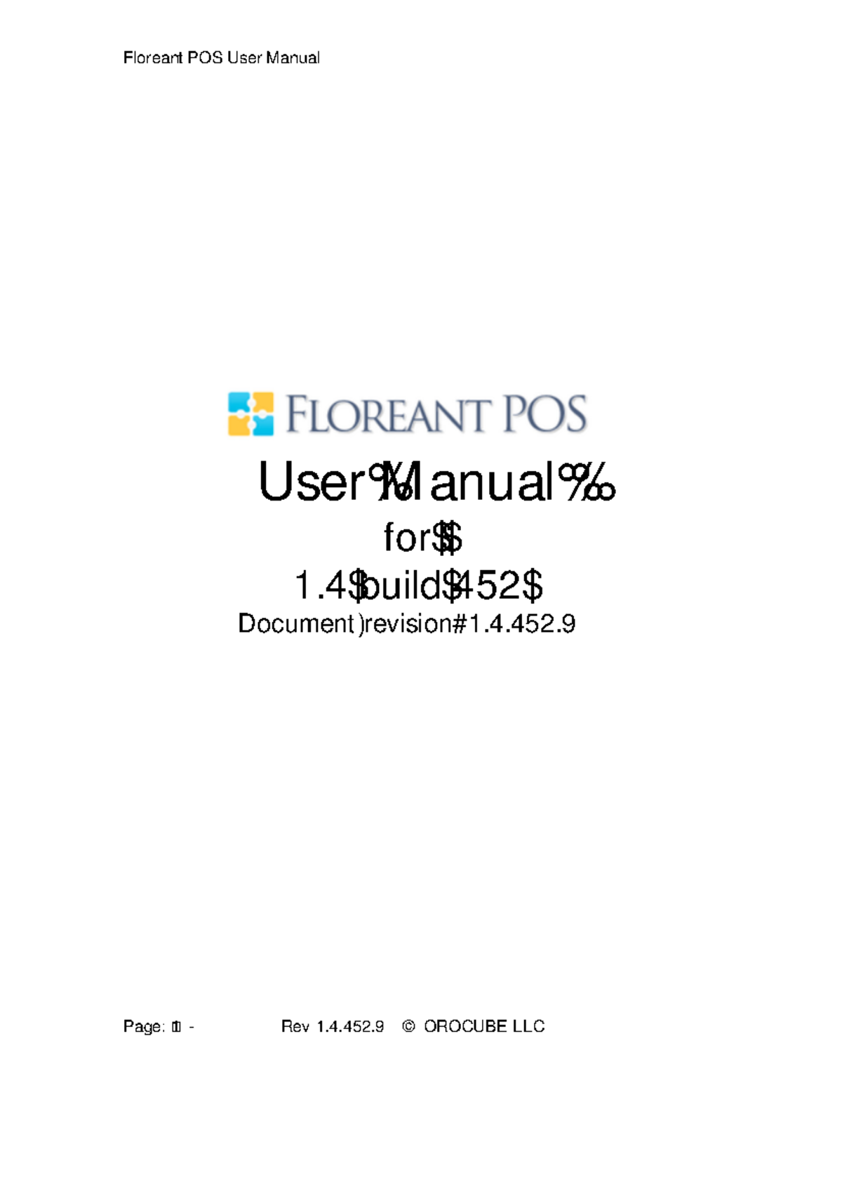 Floreant POS Manual 1 - User%M anual%% for$$ 1$build$452$ Document ...