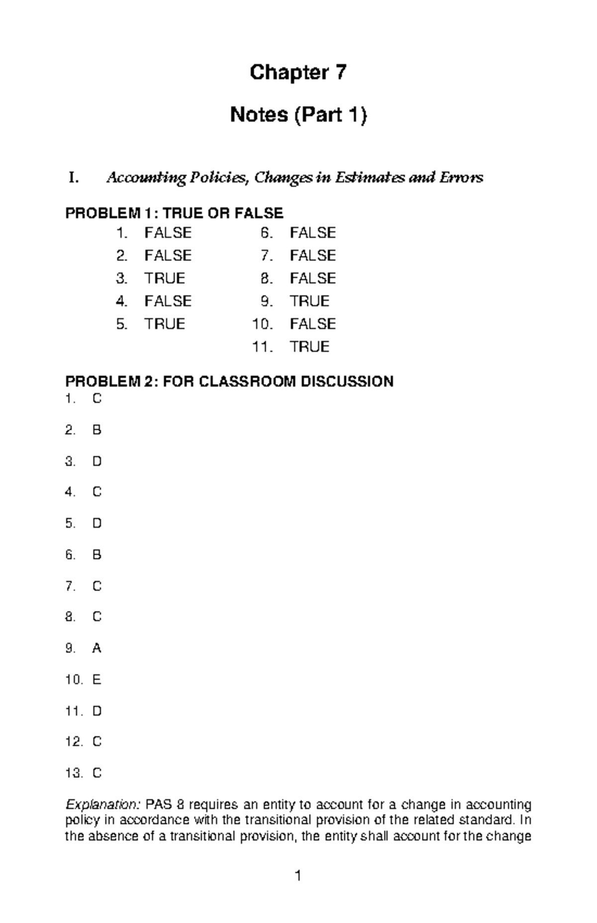 SOL. MAN. Chapter 7 Notes (PART 1) - Chapter 7 Notes (Part 1) I ...